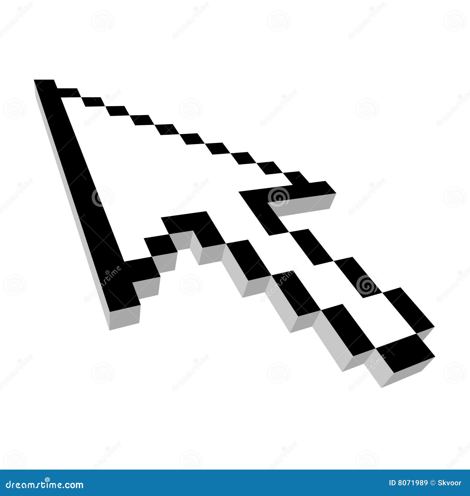 Computer arrow cursor 3d stock vector. Illustration of direction - 8071989