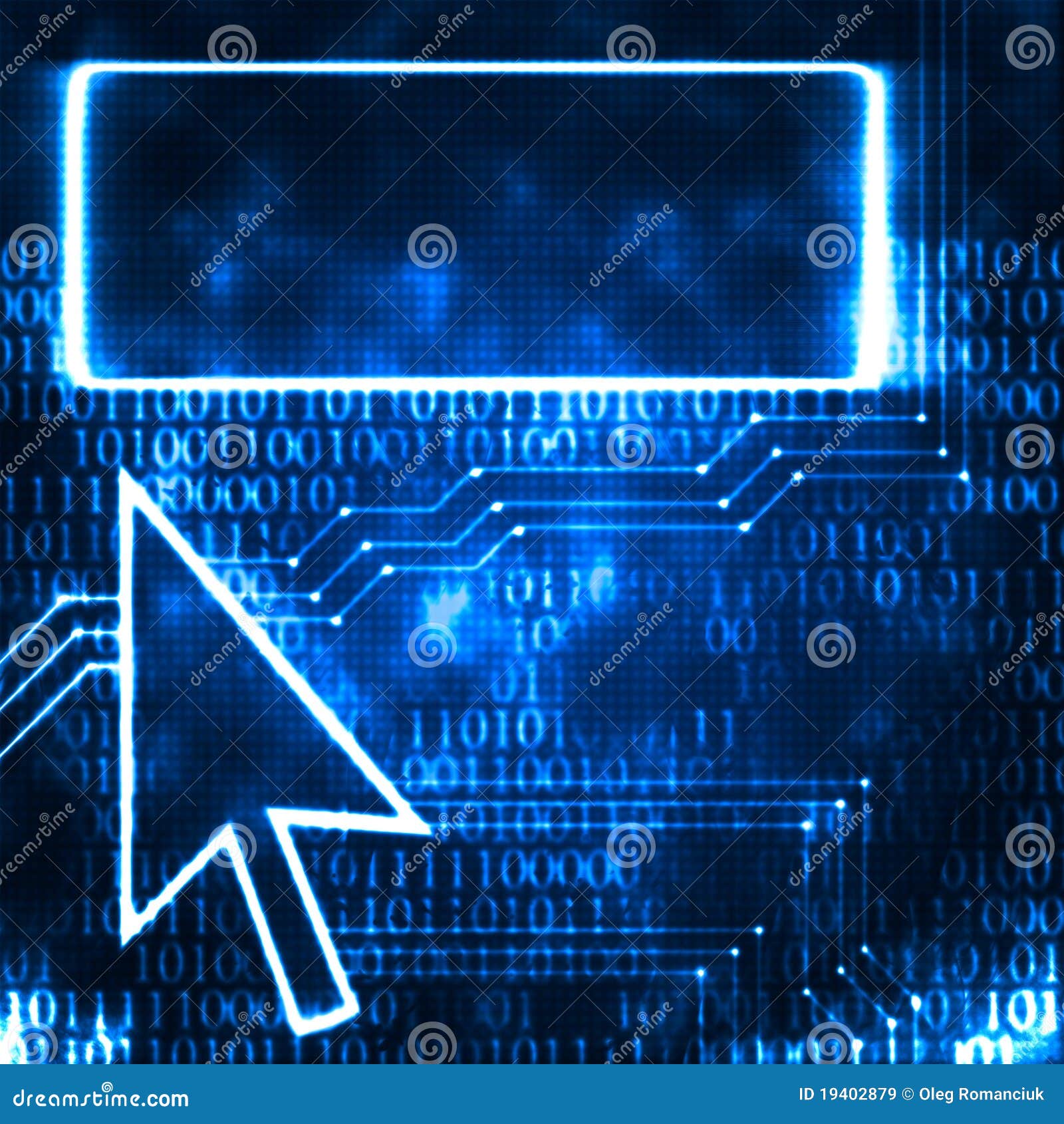 Computer arrow and screen stock illustration. Illustration of design ...