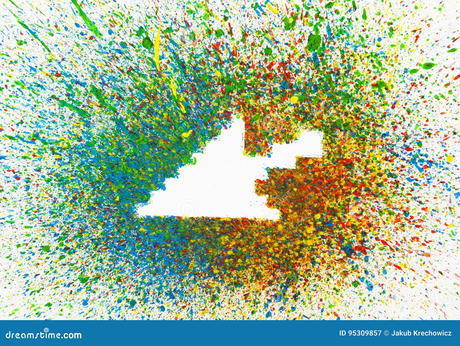 Computer Arrow Shape Over Colorful Splashes Stock Image - Image of ...