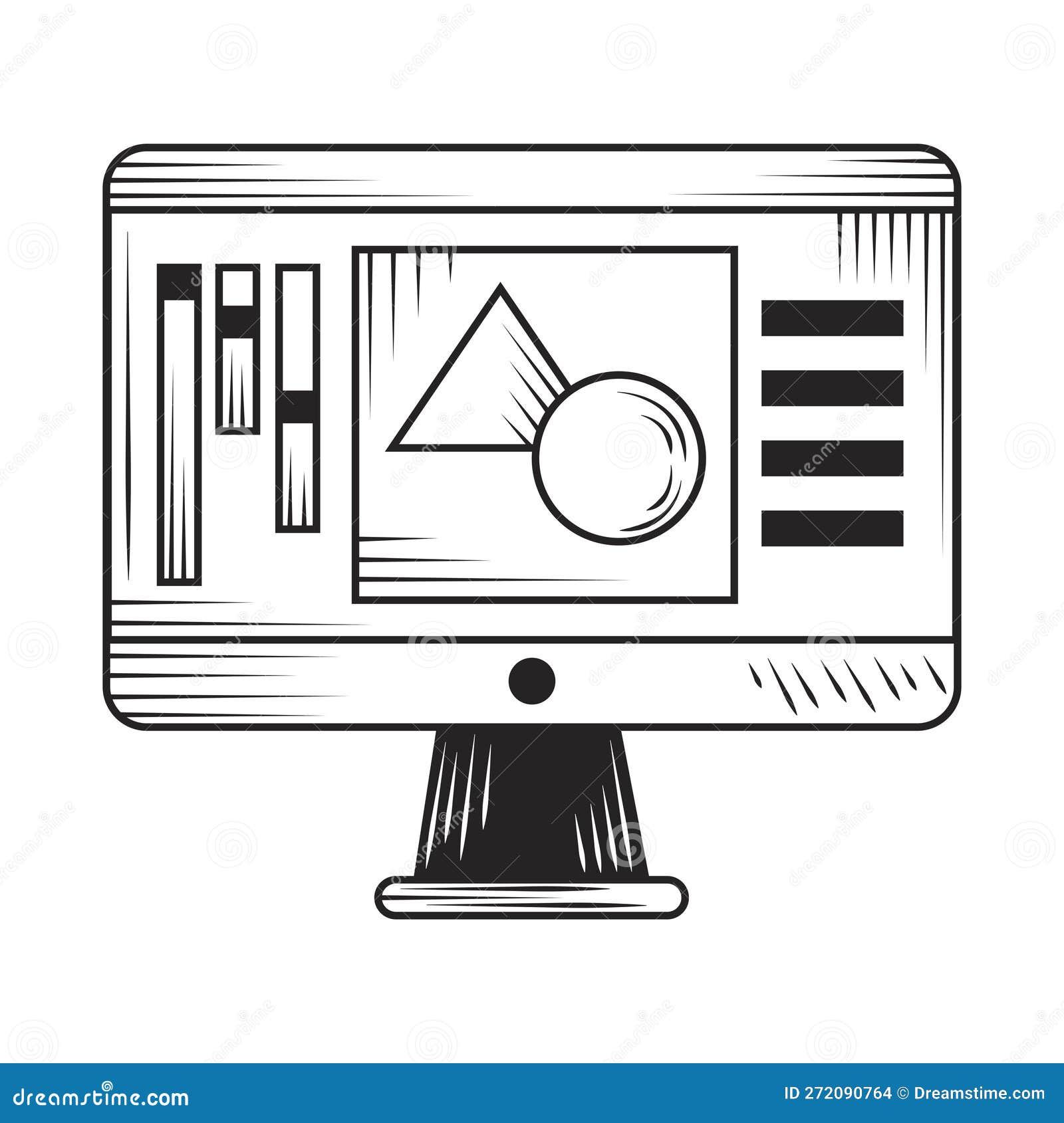 Computer art doodle stock vector. Illustration of creation - 272090764