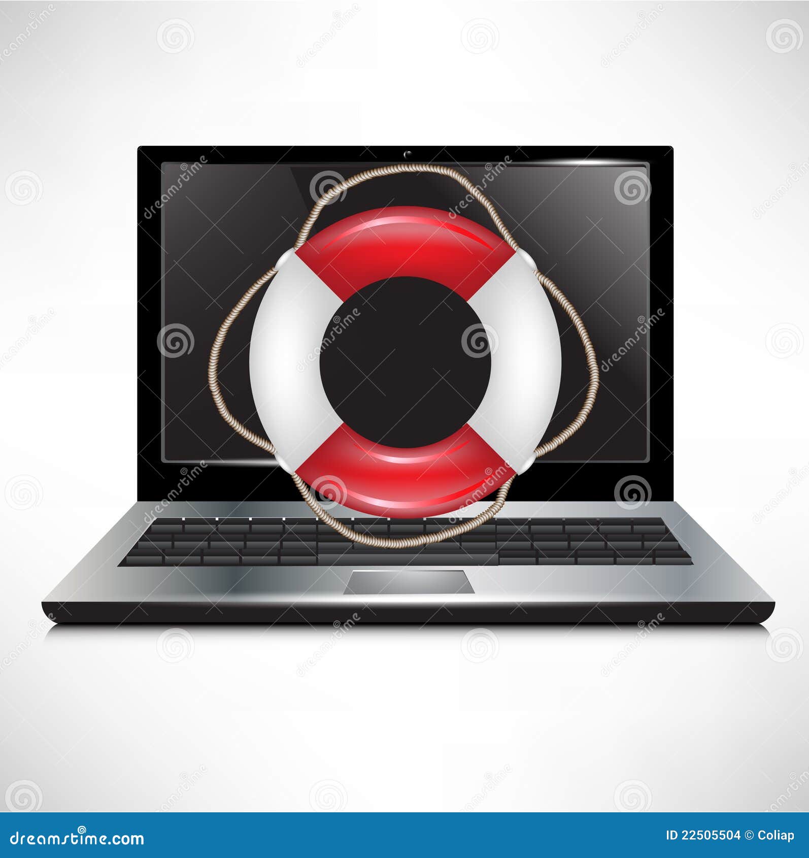 Computer Assistance Concept Stock Vector - Illustration of internet ...