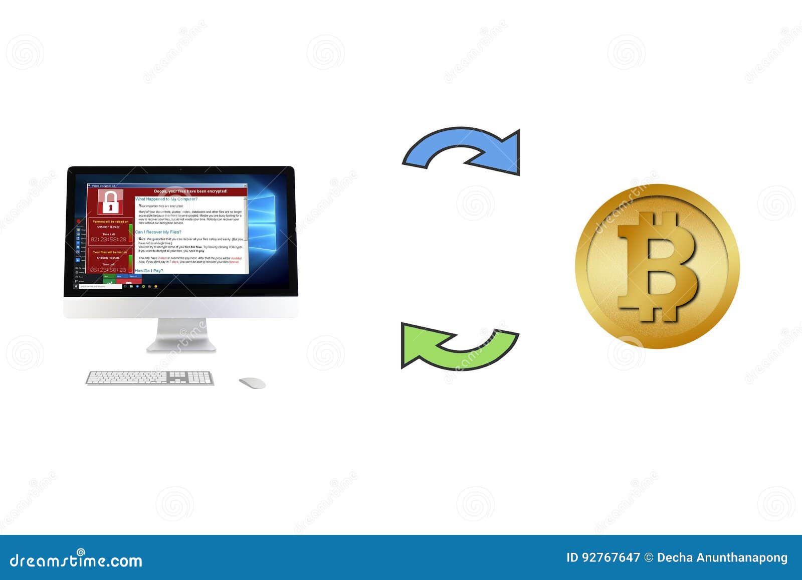 Computer is Attacked with WannaCry Ransomware Editorial Photography ...