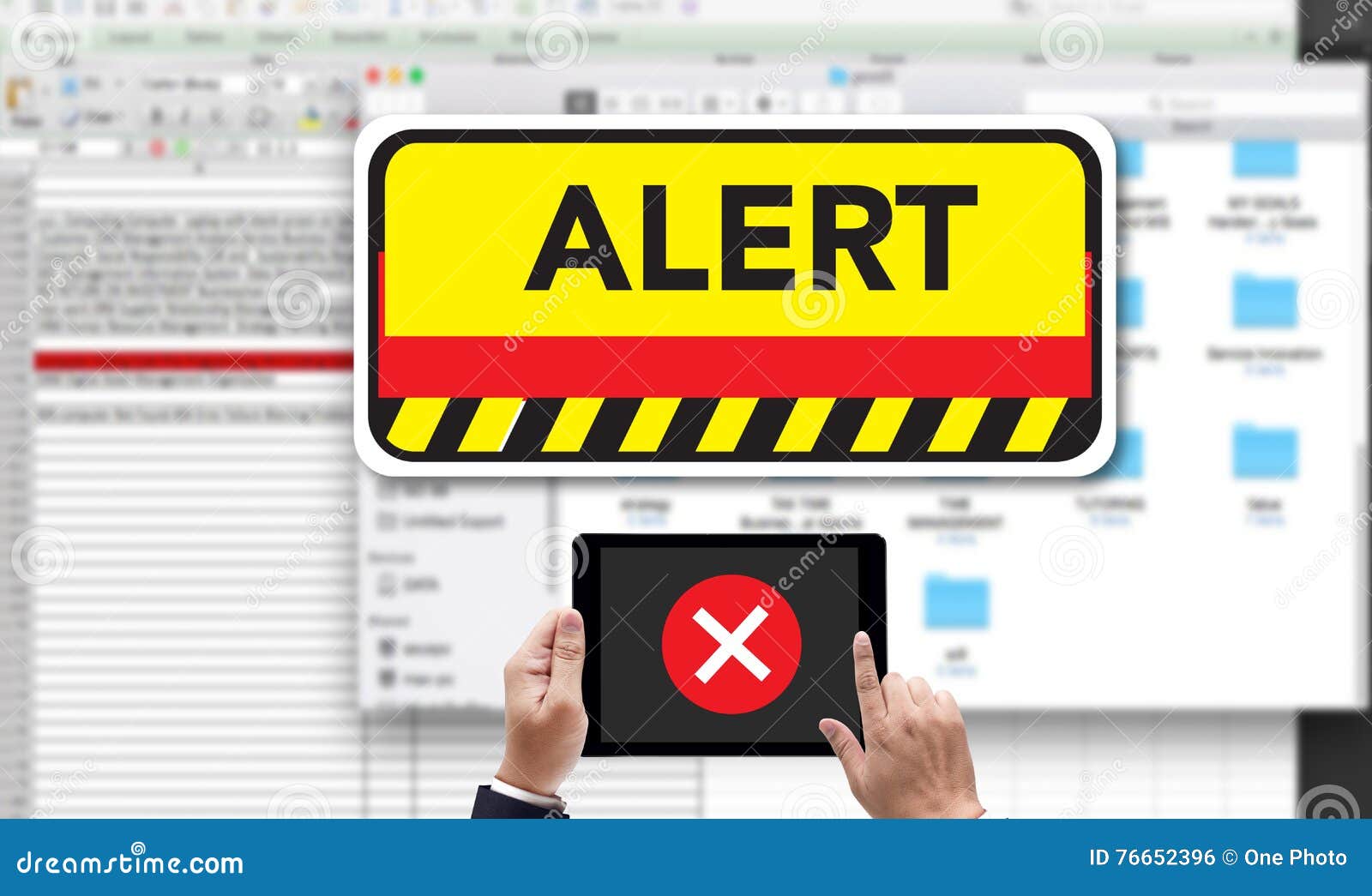 Computer Attention Alert Connection Interrupted Warning and Atte Stock ...