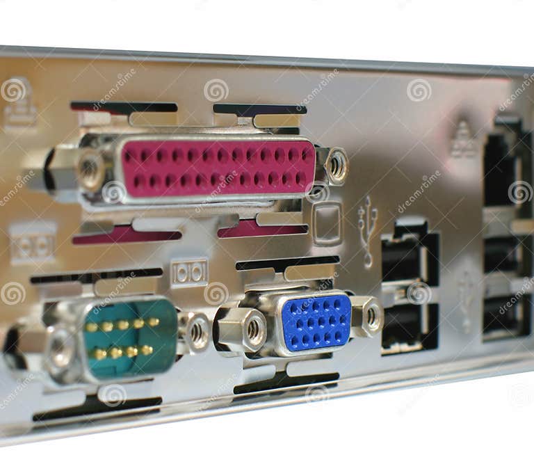 Computer Back Panel stock image. Image of technology, electricity - 1631335