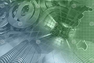 Communication Collage - Map, Mail Signs and Digits Stock Image - Image ...