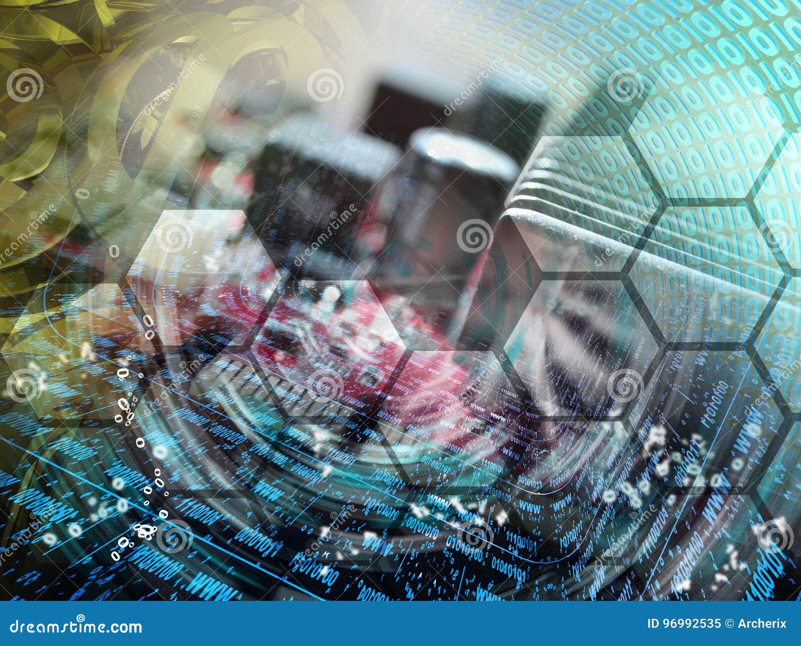 Computer background stock illustration. Illustration of industry - 96992535