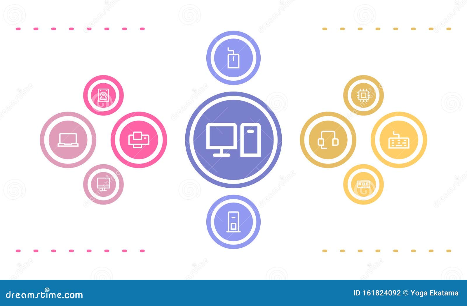 Computer Backgrounds Illustration Vector, Concept Ideas Stock Vector ...