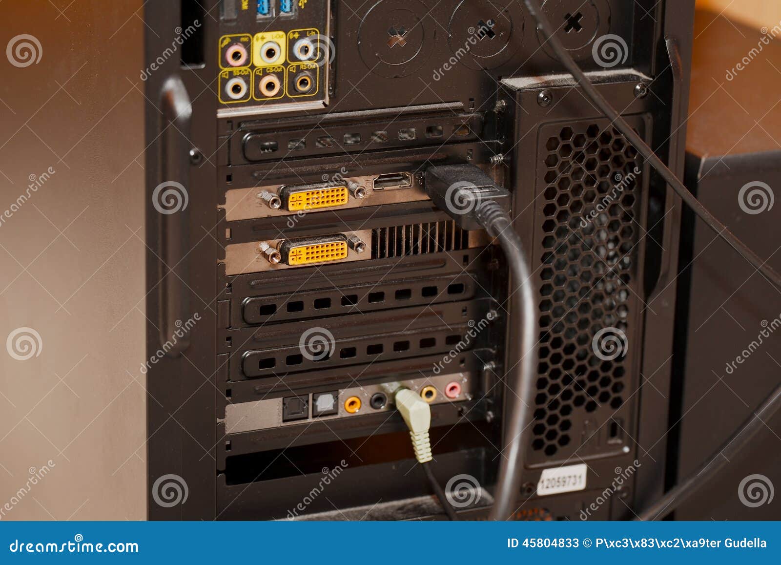 Computer stock image. Image of panel, ports, computer - 45804833