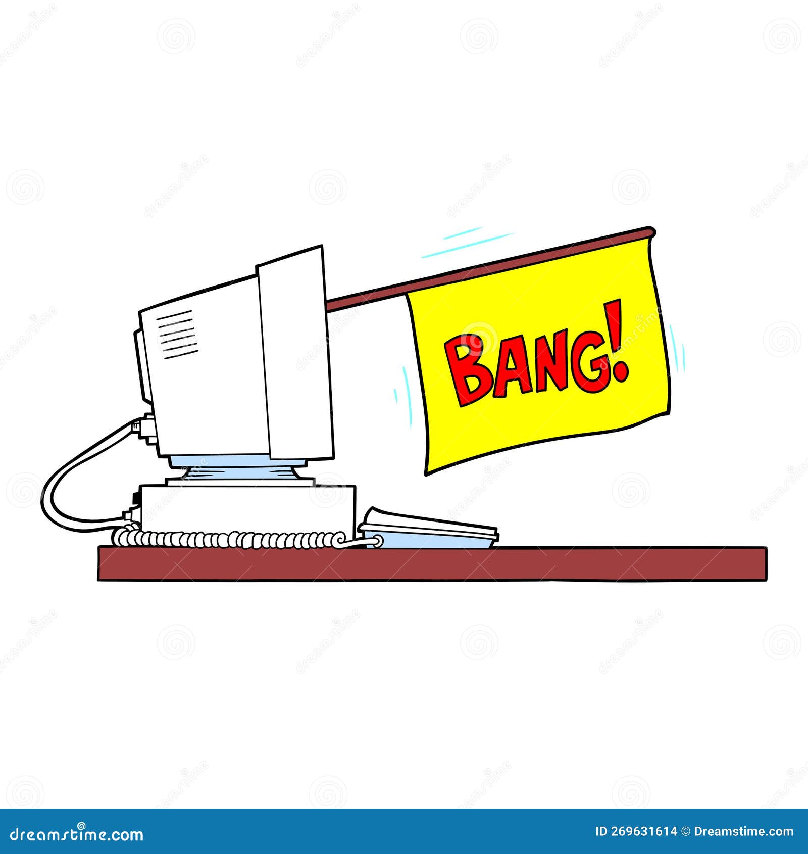 Computer trick shoot stock vector. Illustration of cartoon - 269631614