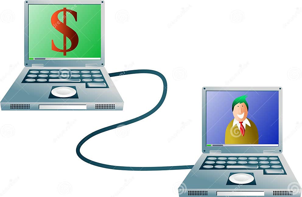 Computer banking stock illustration. Illustration of office - 1328725
