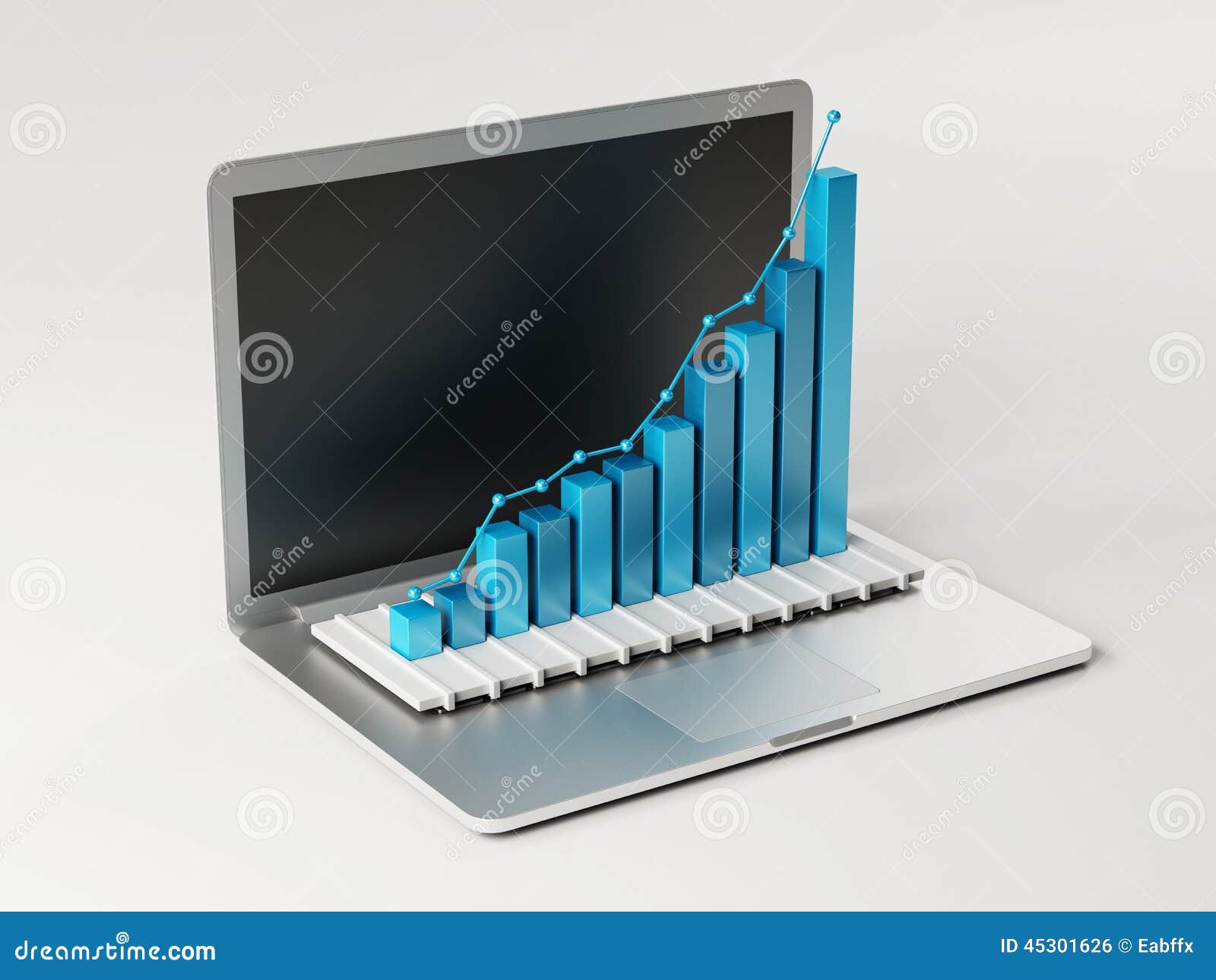 Computer Bar Graph stock illustration. Illustration of graphic - 45301626