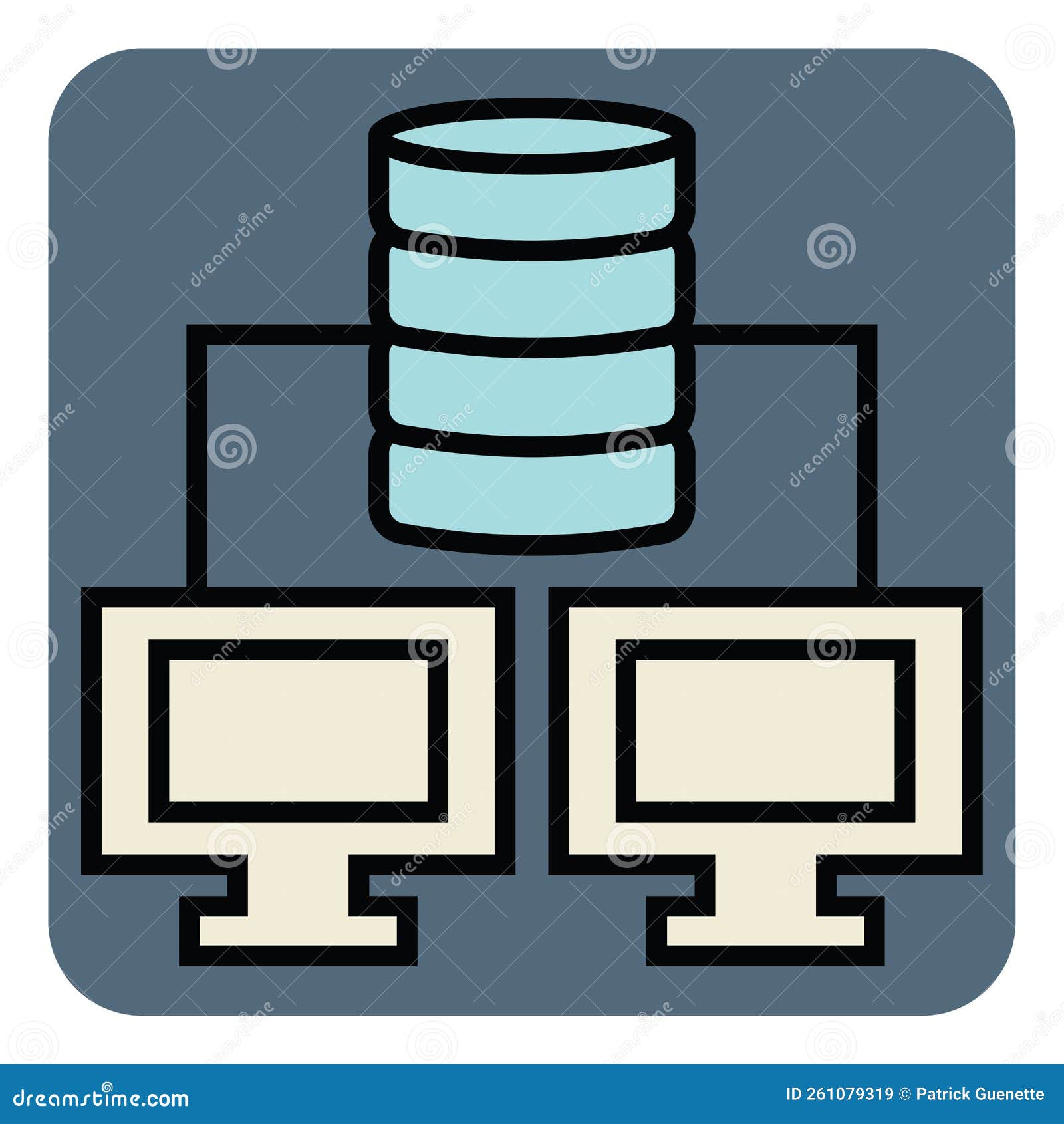 Computer base, icon stock vector. Illustration of digital - 261079319