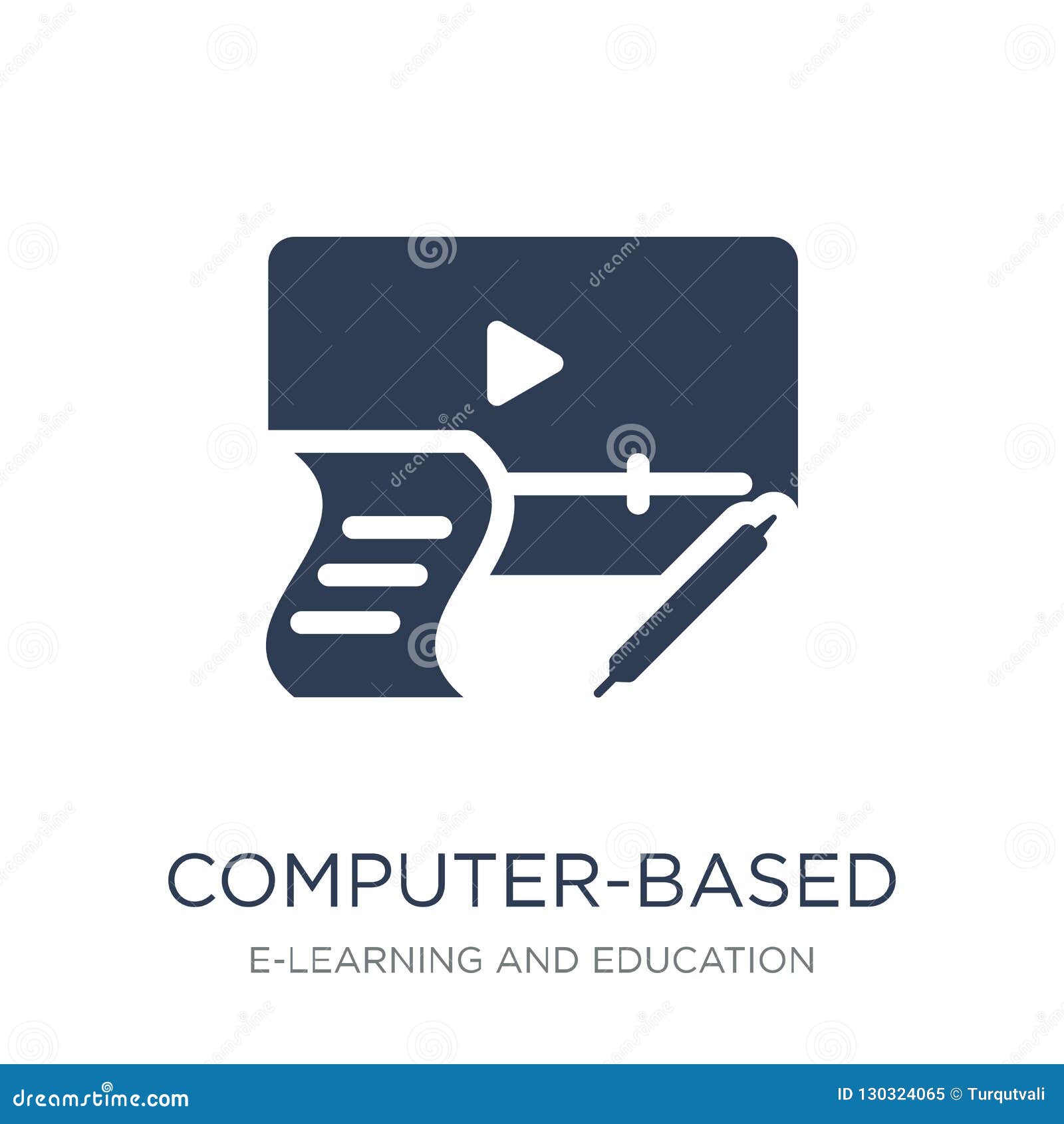 Computer-based Training Icon. Trendy Flat Vector Computer-based Stock ...