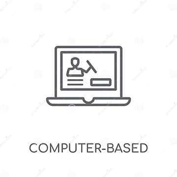 Computer-based Training Linear Icon. Modern Outline Computer-bas Stock ...