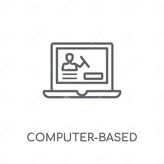 Computer-based Training Linear Icon. Modern Outline Computer-bas Stock ...