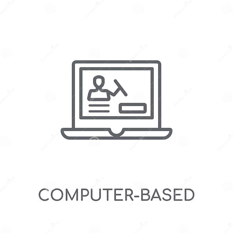 Computer-based Training Linear Icon. Modern Outline Computer-bas Stock ...