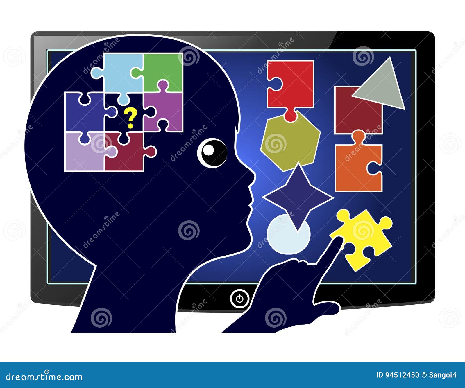 Computer based training stock illustration. Illustration of learning ...