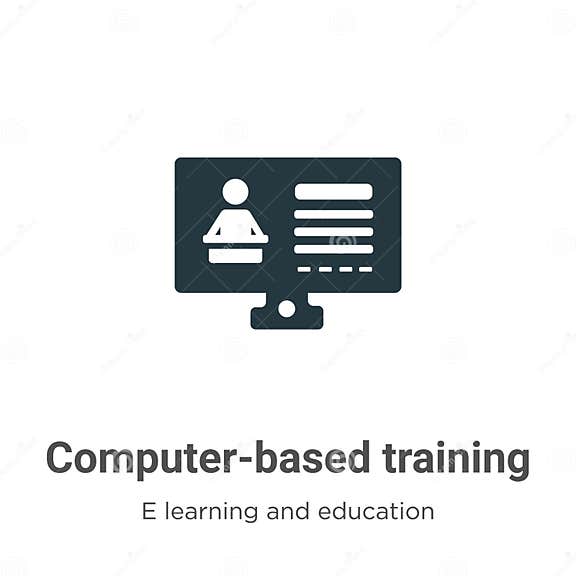 Computer-based Training Vector Icon on White Background. Flat Vector Computer-based Training ...