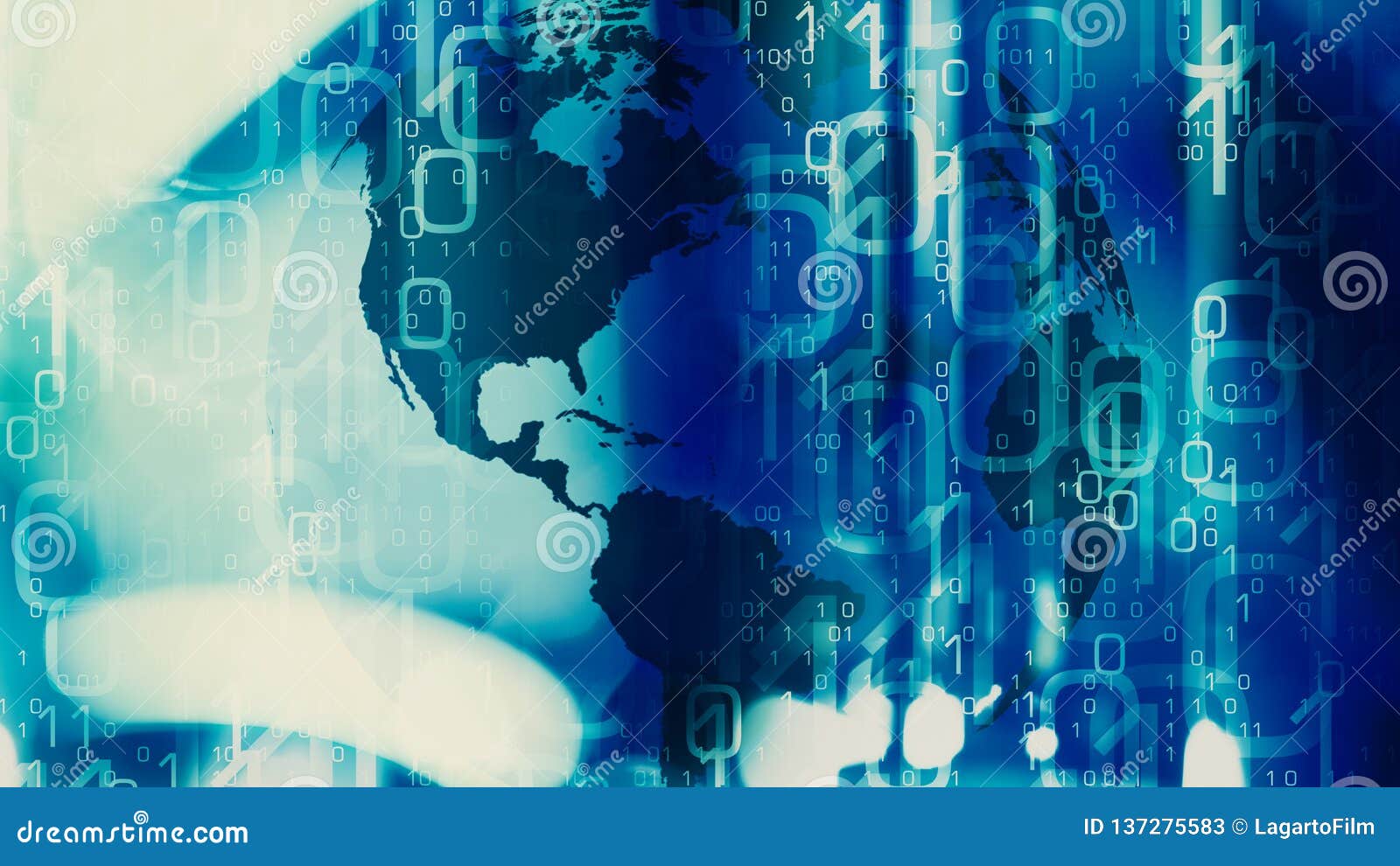 Big Data Exchange Informations in Global Network Stock Illustration ...