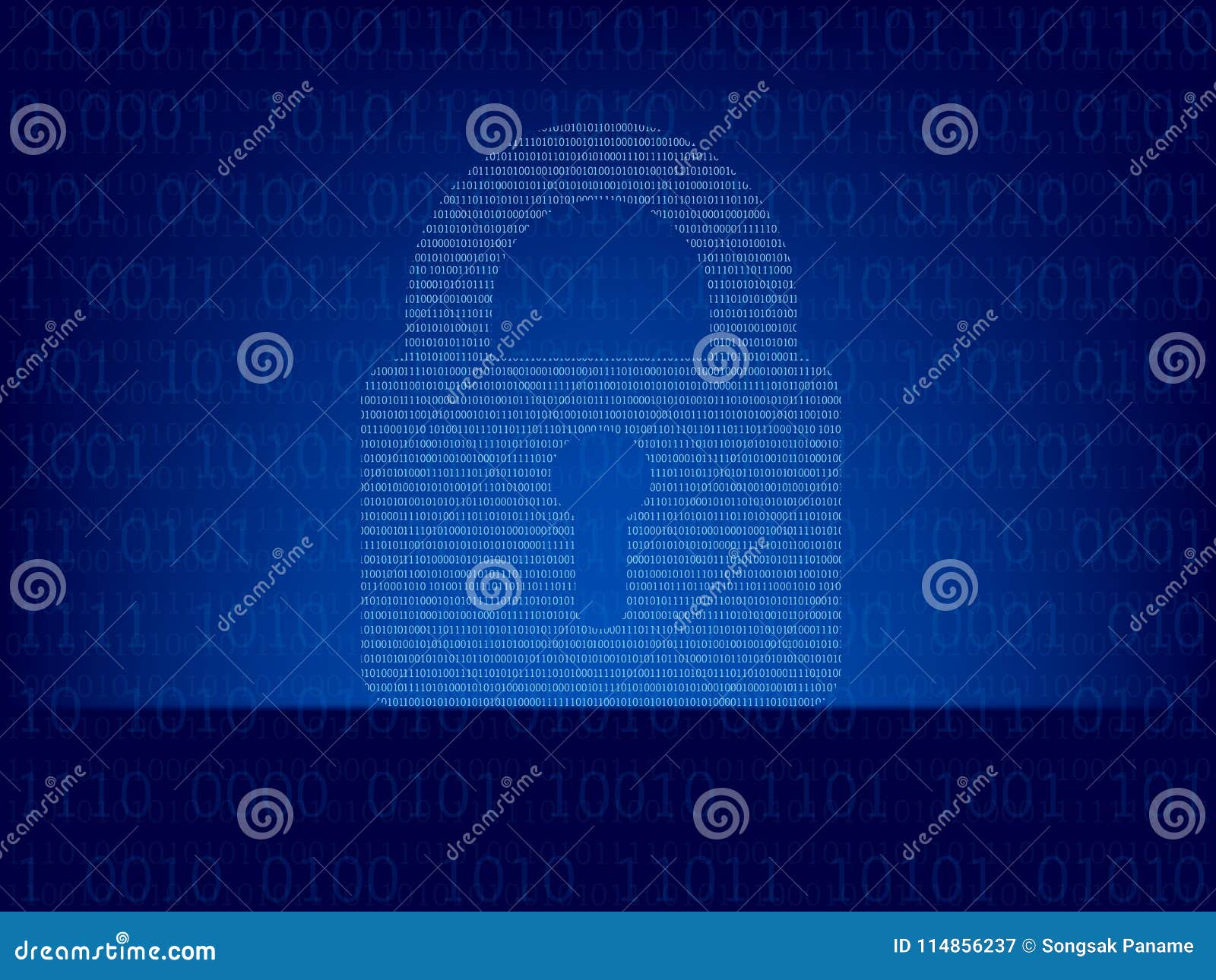 Computer Binary Code on Blue Screen Stock Vector - Illustration of binary, debug: 114856237