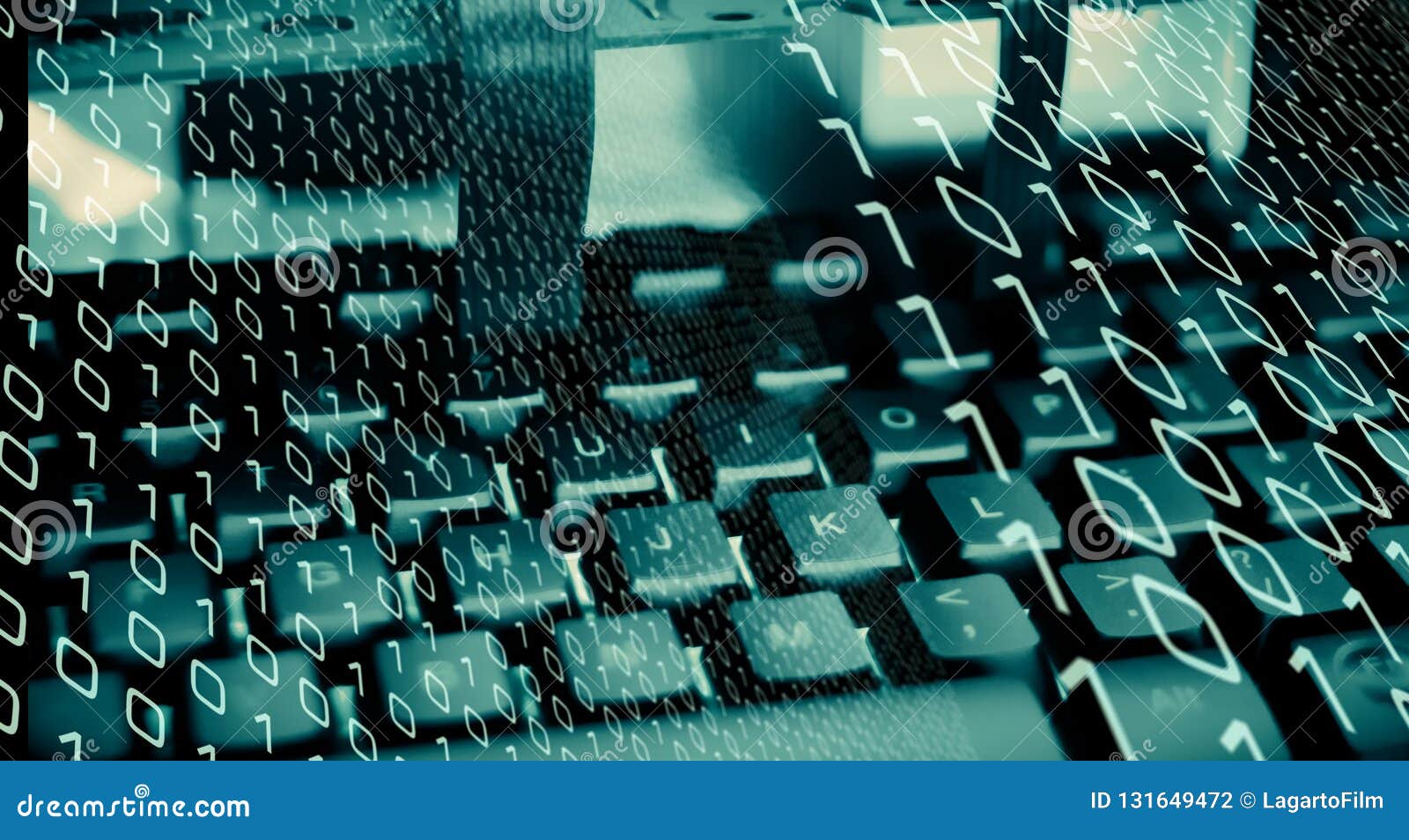 Computer Binary Code New Technology Cyber Security Algorithm Stock
