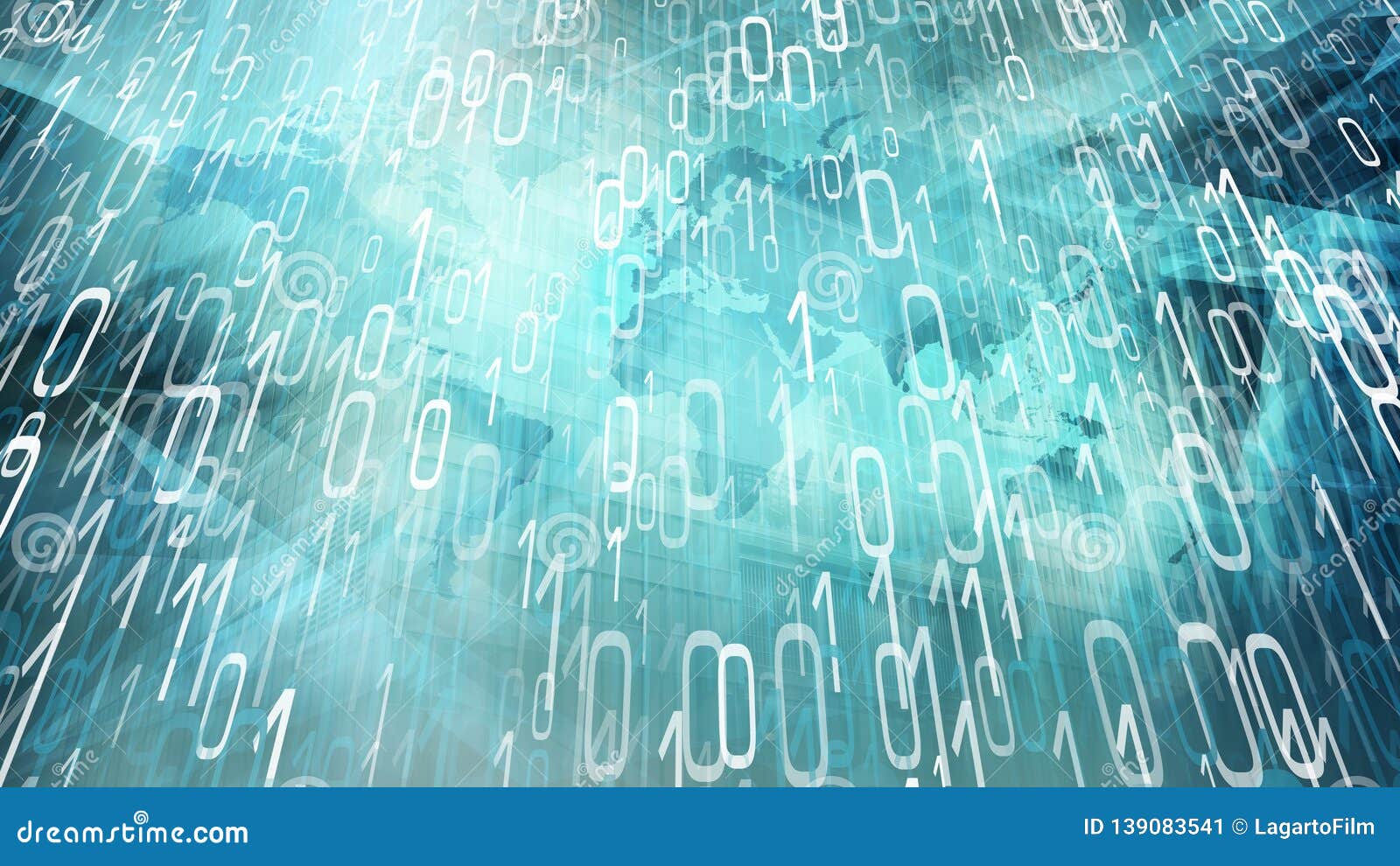 Digital Transformation Concept, Random Binary Numbers Stock Image ...