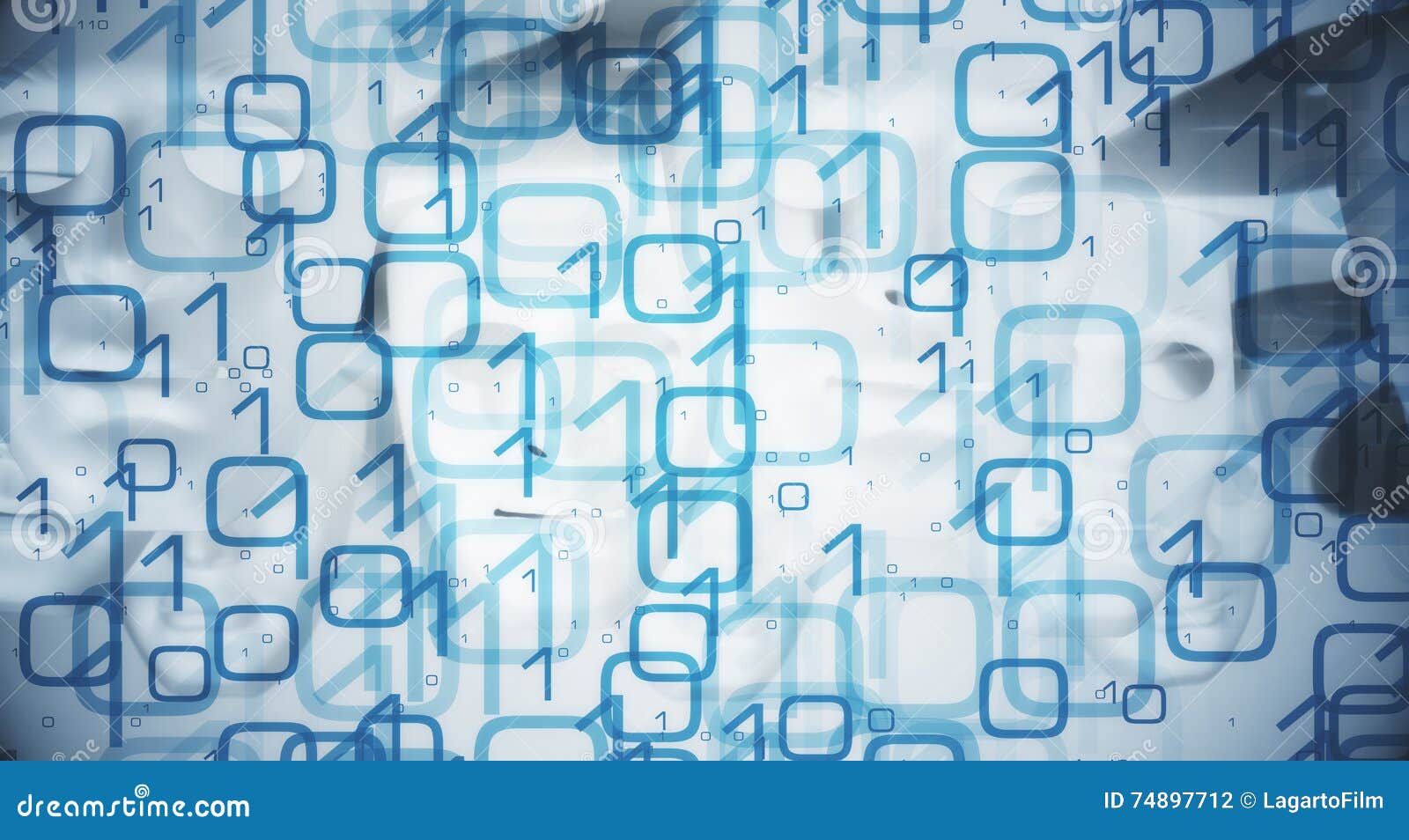 Computer Binary Virus Cyber Attack Inspiration Stock Illustration ...