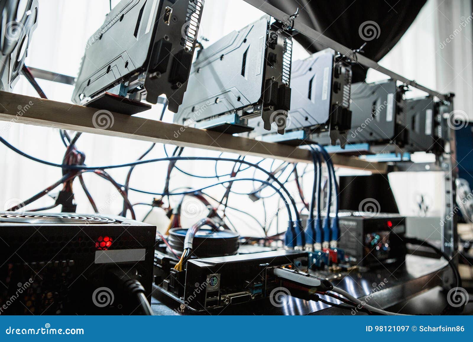 Computer for Bitcoin Mining Stock Image - Image of device, mining: 98121097