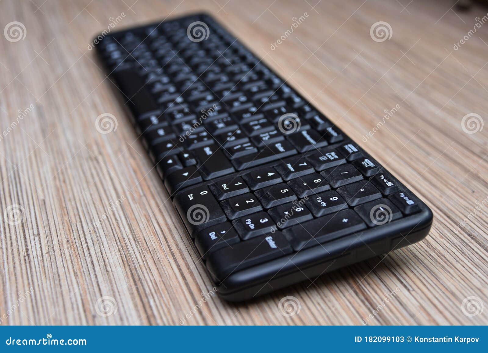 Computer Black Keyboard and Mouse on the Table Stock Image - Image of ...