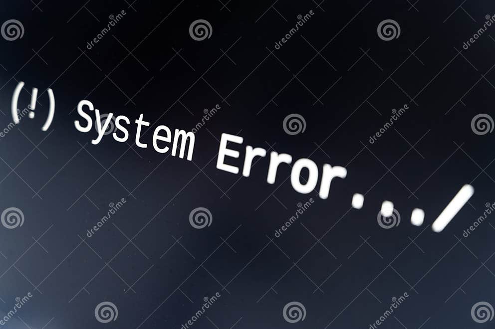 Screenshot of PC in error. stock photo. Image of hacker - 327587344