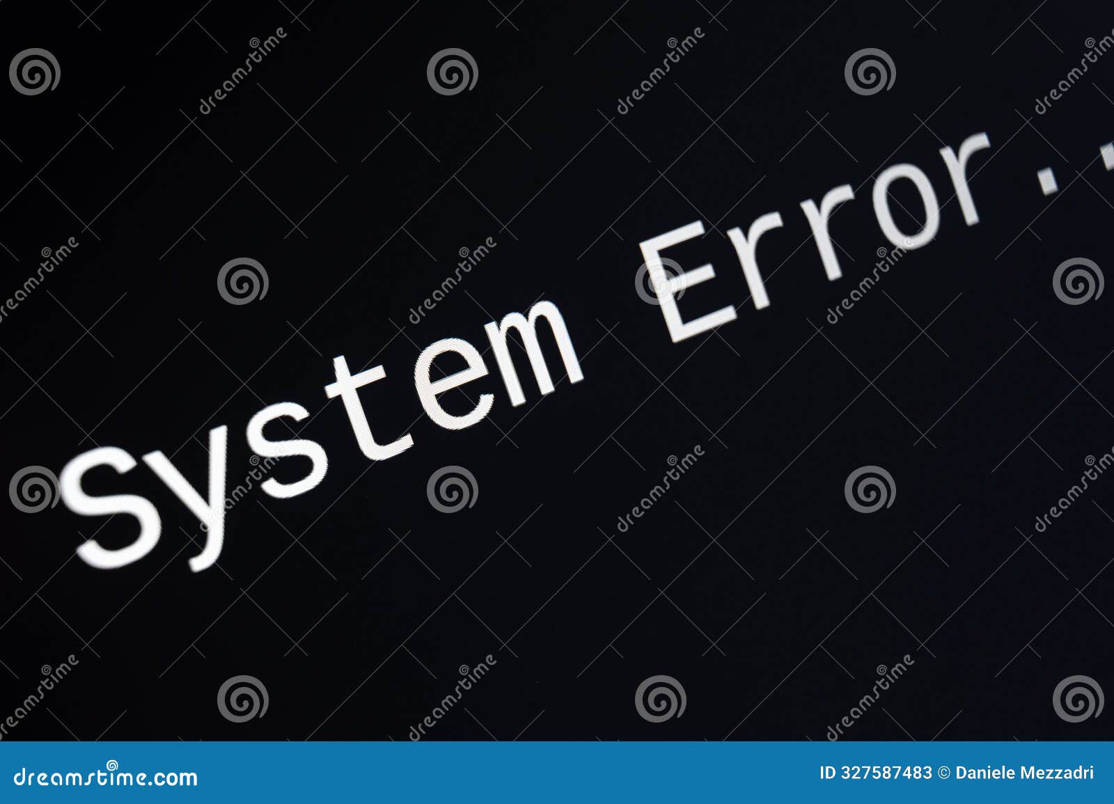Screenshot of PC in error. stock image. Image of network - 327587483