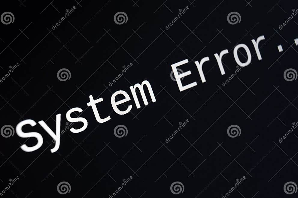 Screenshot of PC in error. stock image. Image of network - 327587483