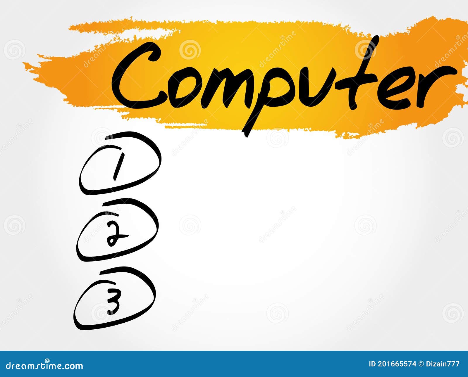 COMPUTER blank list stock illustration. Illustration of network - 201665574