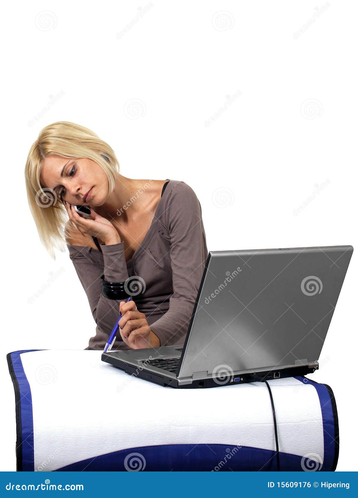 Computer blonde stock photo. Image of computing, dame - 15609176