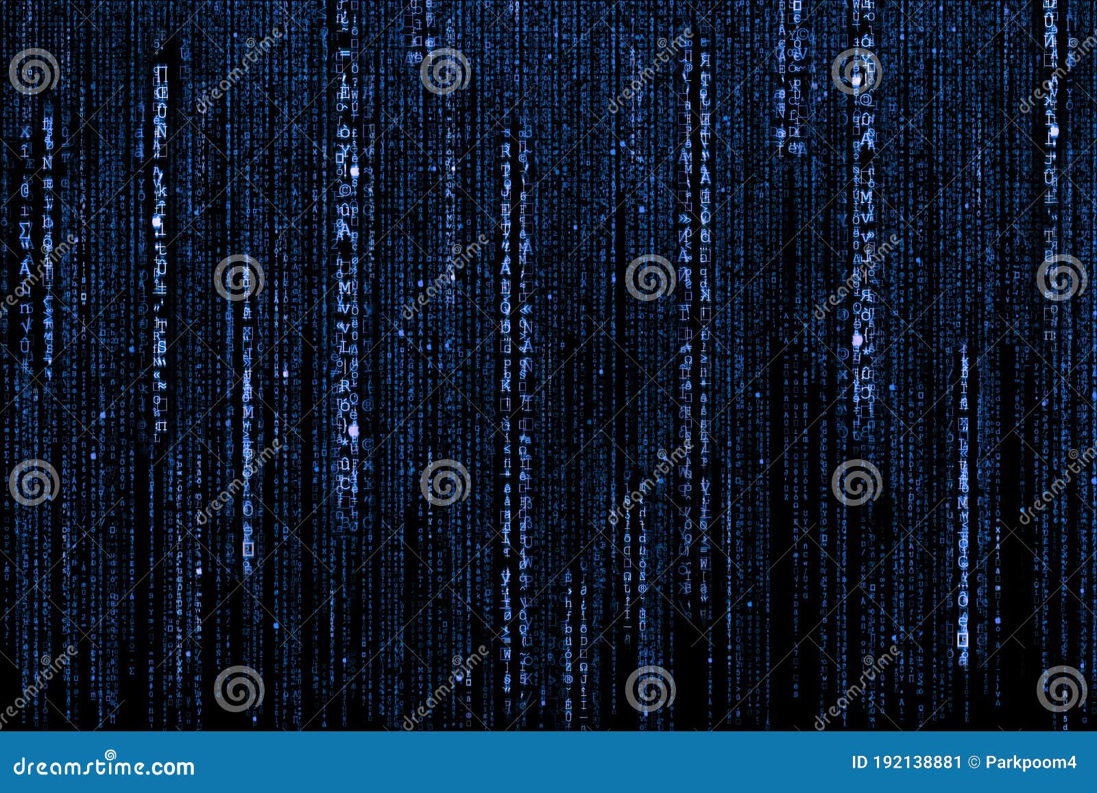 Computer Blue Binary Code Background Stock Image - Image of hand, code ...