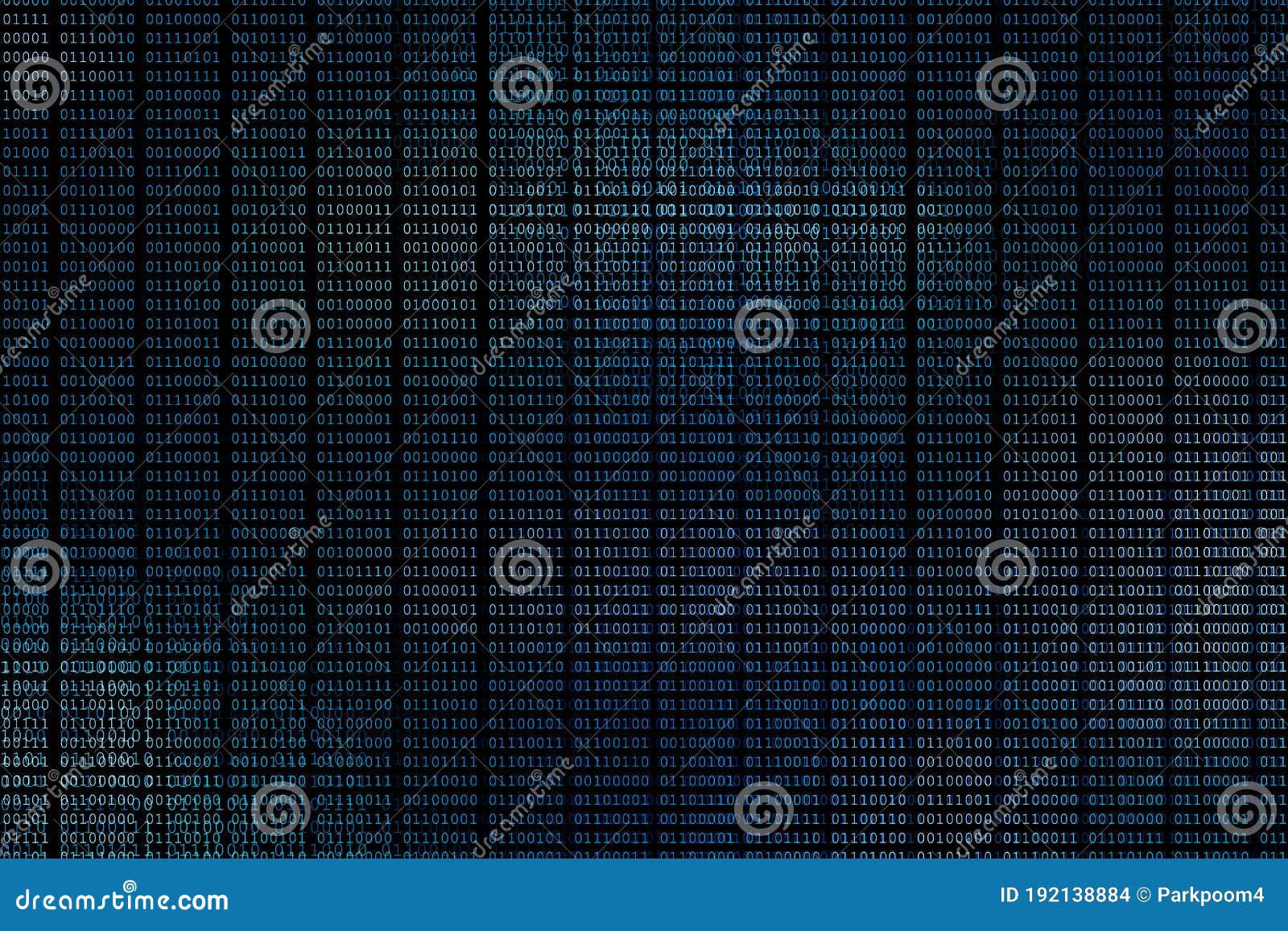 Computer Blue Binary Code Background Stock Photo - Image of information ...