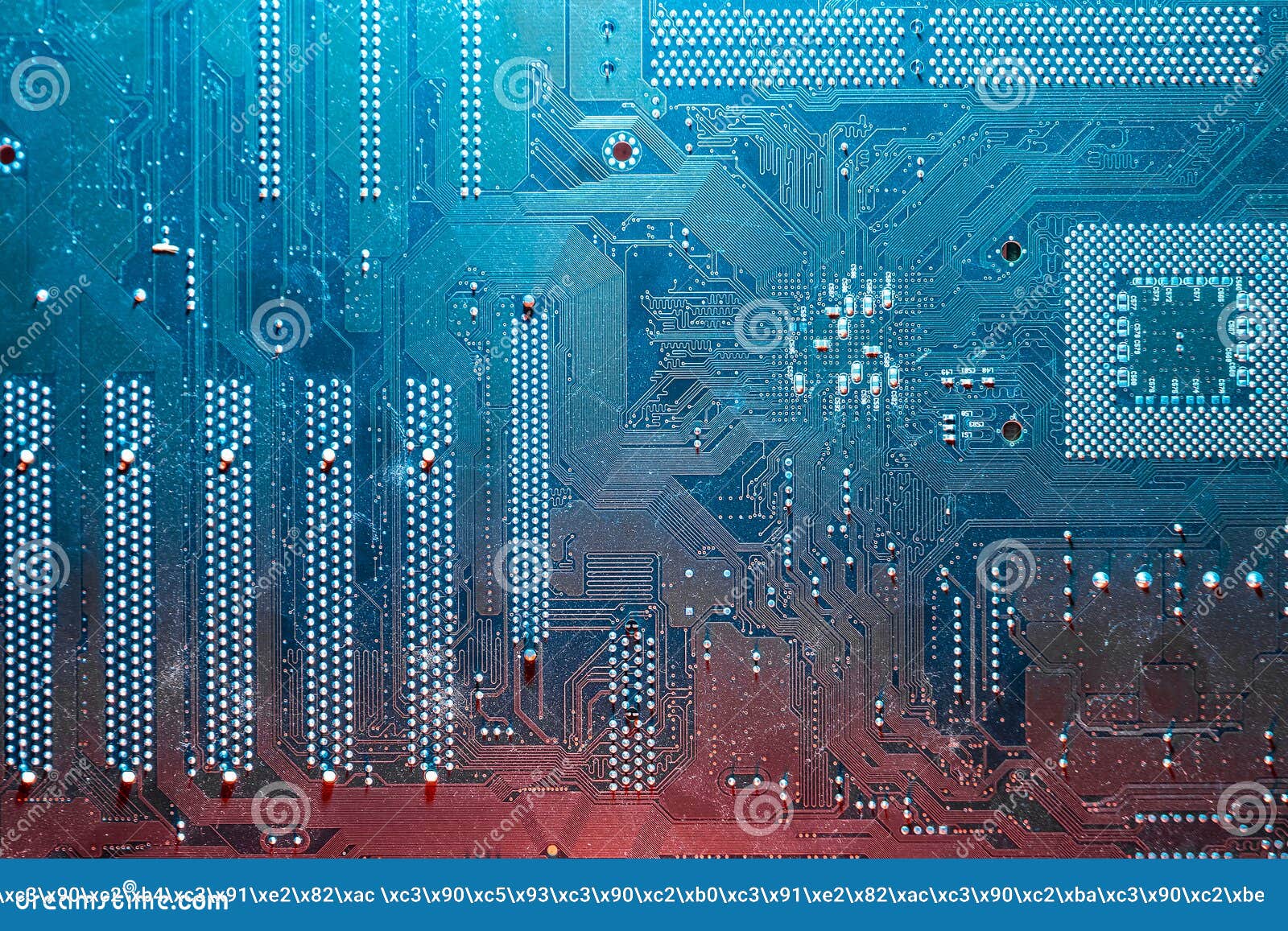 Computer Blue Electronic Microcircuit, Motherboard, Tracks. Computer ...