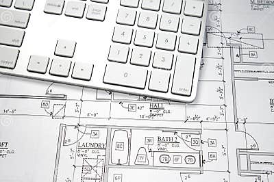 Computer Blueprint stock image. Image of architecture - 8708791