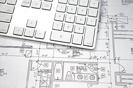 Computer Blueprint stock image. Image of architecture - 8708791