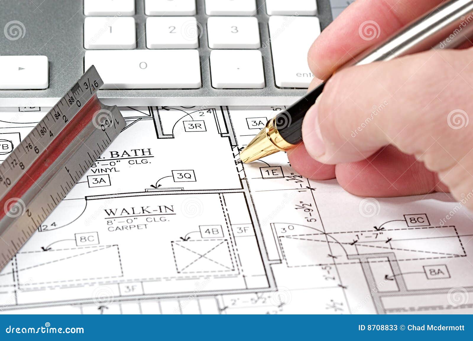 Computer Blueprint stock image. Image of write, architecture - 8708833
