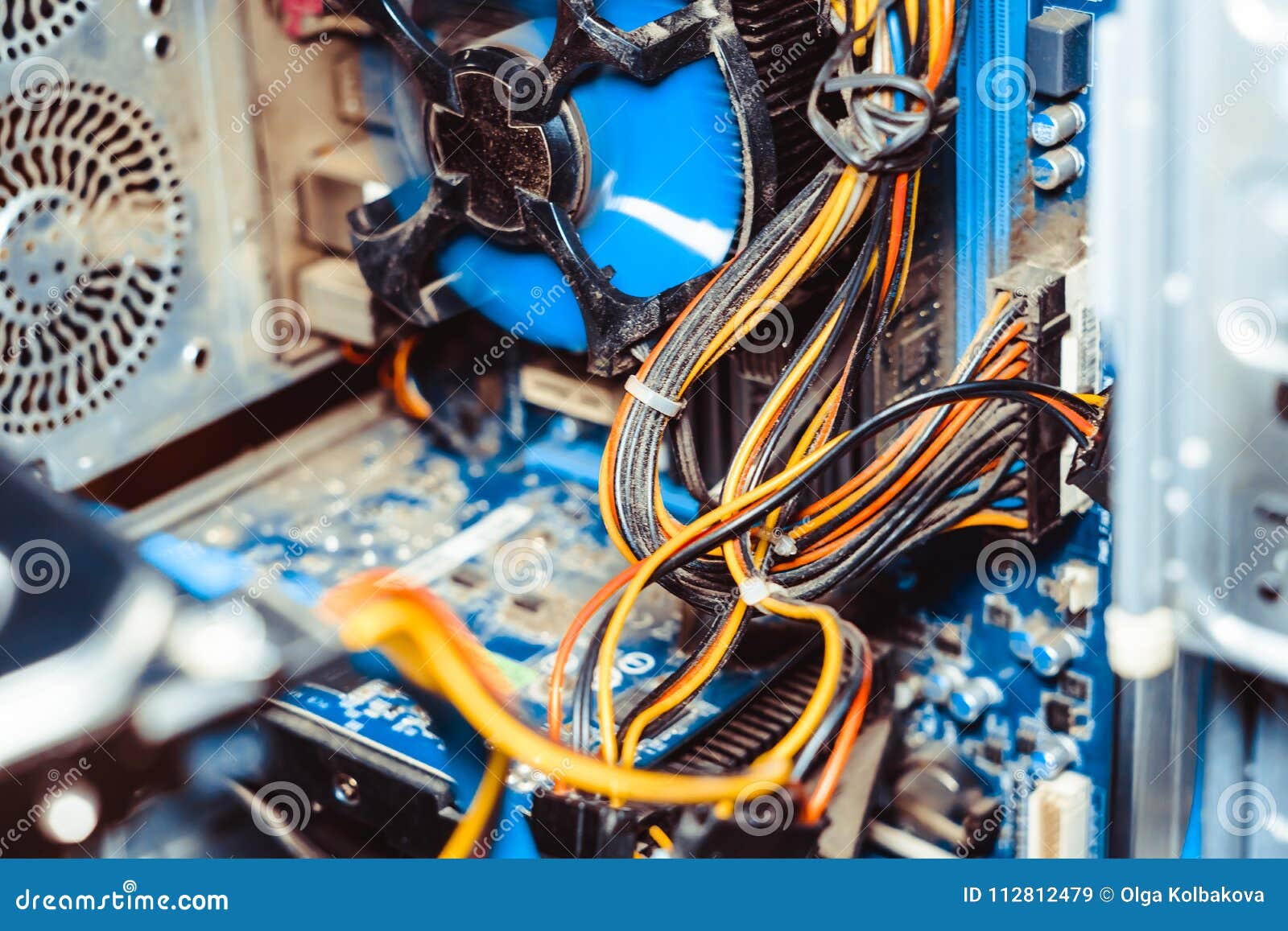 Computer Board Chip Circuit Cpu Core Blue Technology Stock Image ...