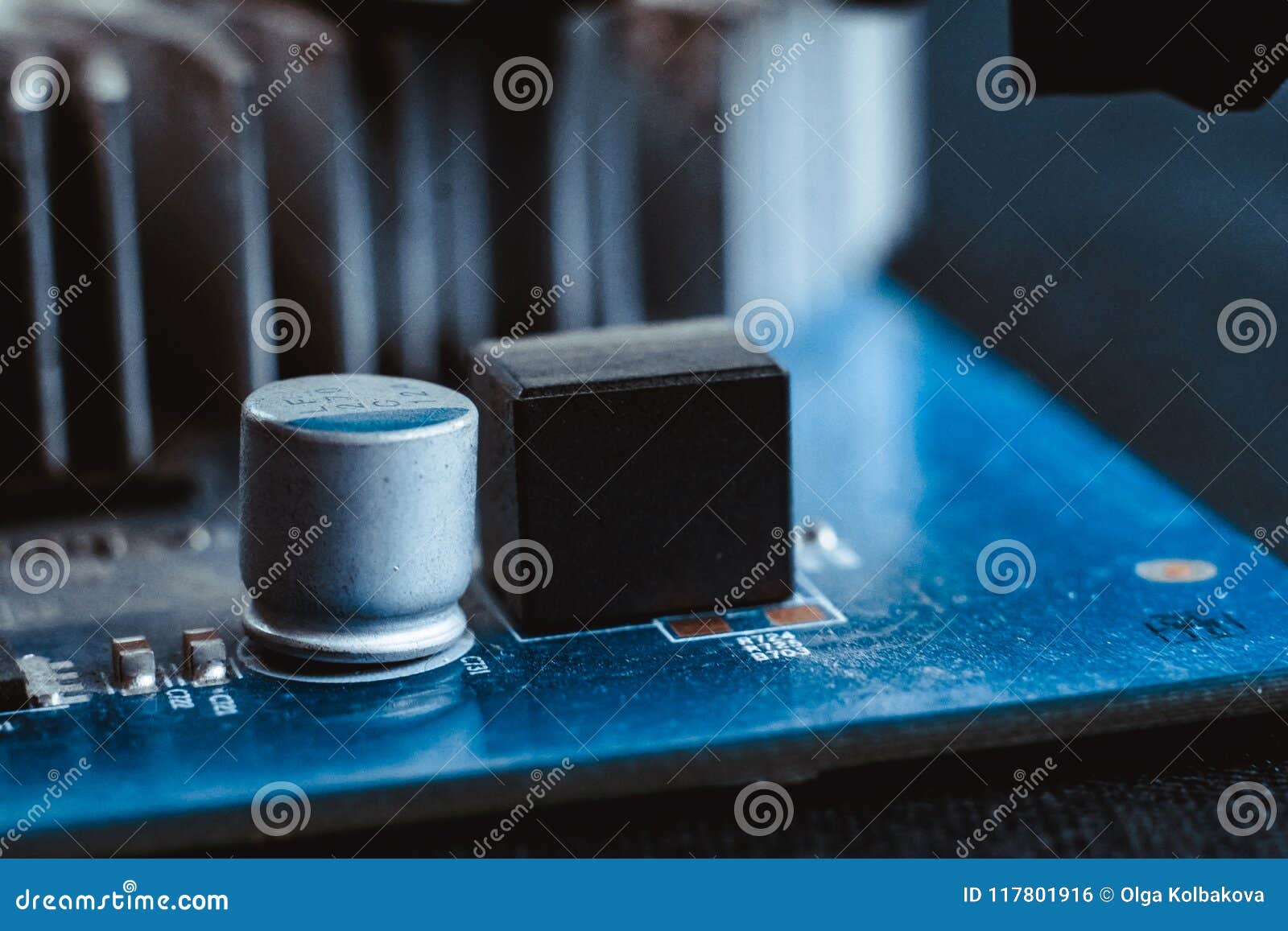 Computer Board Chip Circuit Cpu Core Blue Technology Stock Photo ...