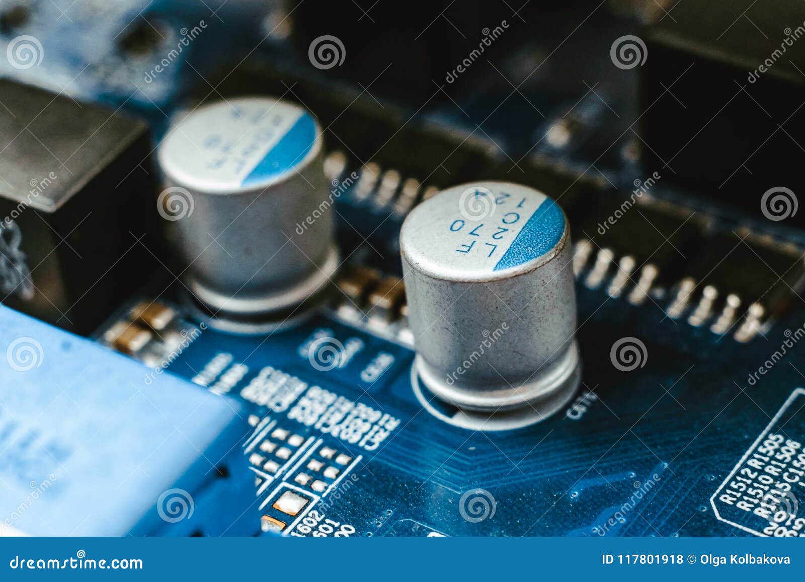 Computer Board Chip Circuit Cpu Core Blue Technology Stock Photo ...