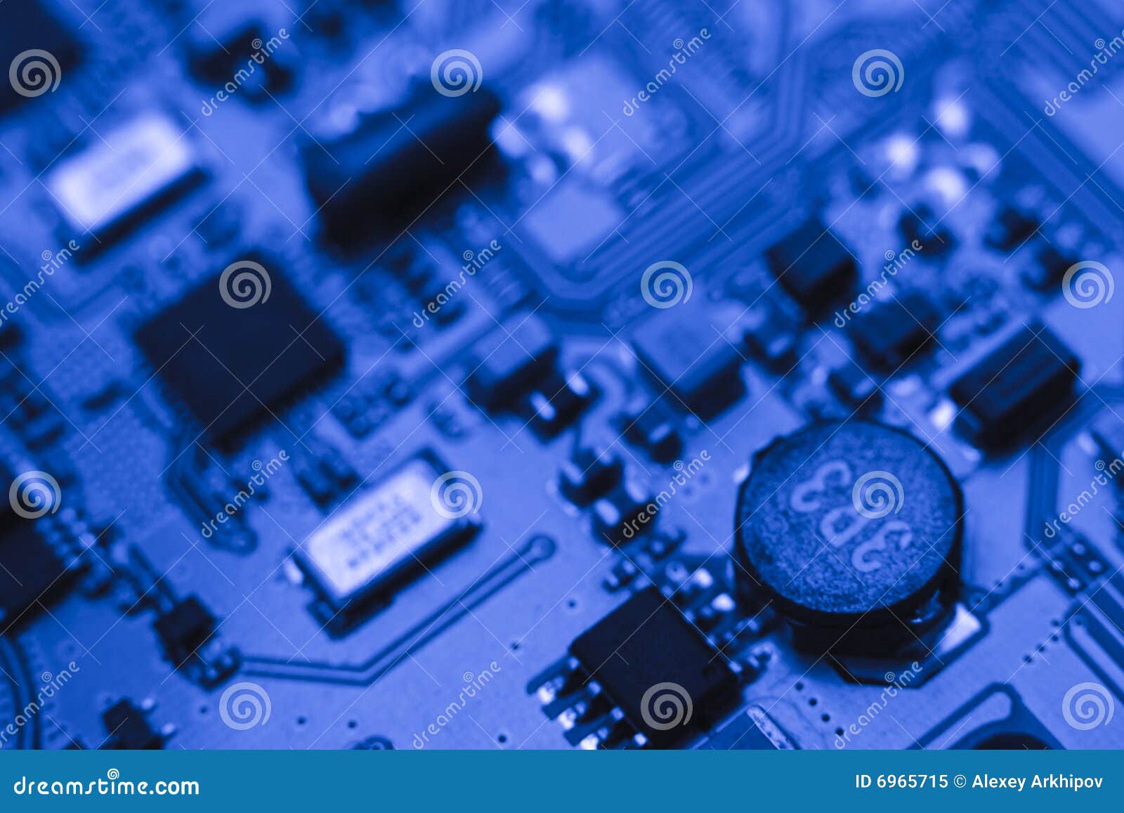 Computer board with chips stock image. Image of component - 6965715