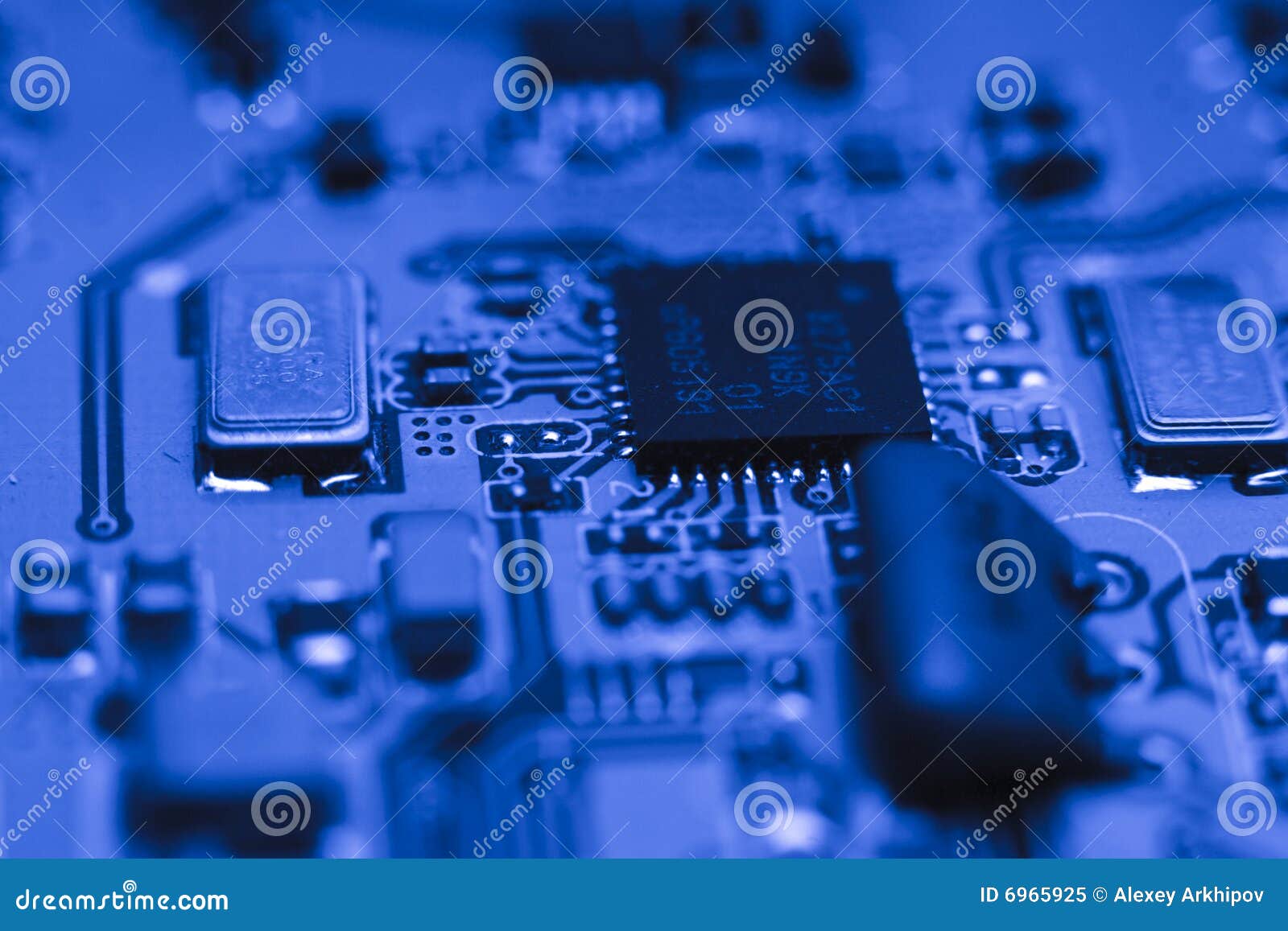 Computer board with chips stock image. Image of abstract - 6965925