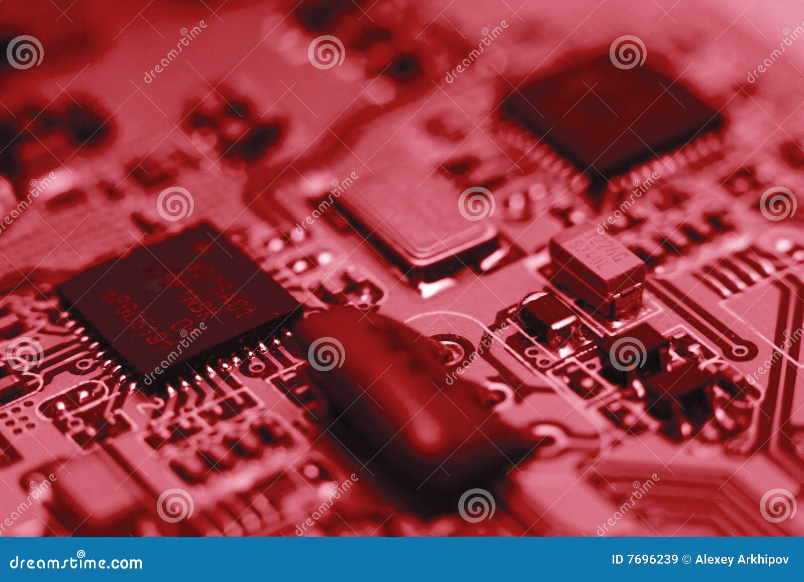 Computer board with chips stock image. Image of connecting - 7696239