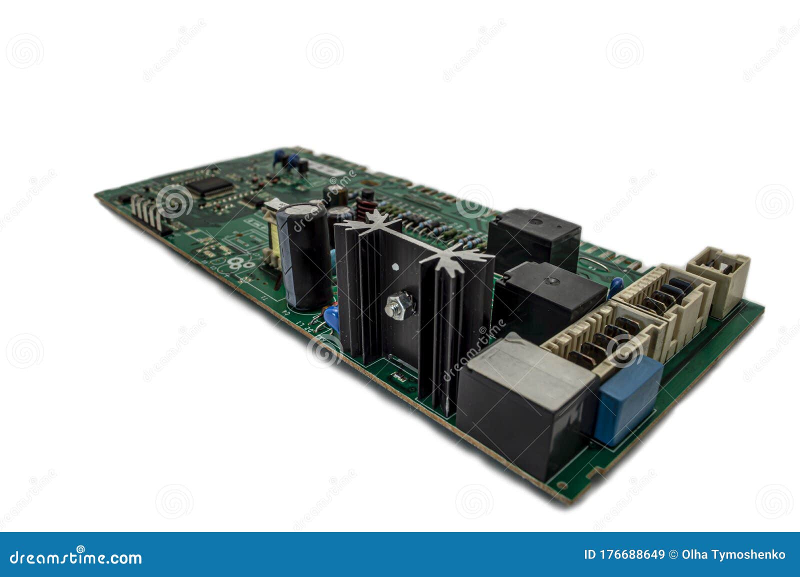 Computer Board with Microprocessor Isolate Close Up Stock Image - Image ...