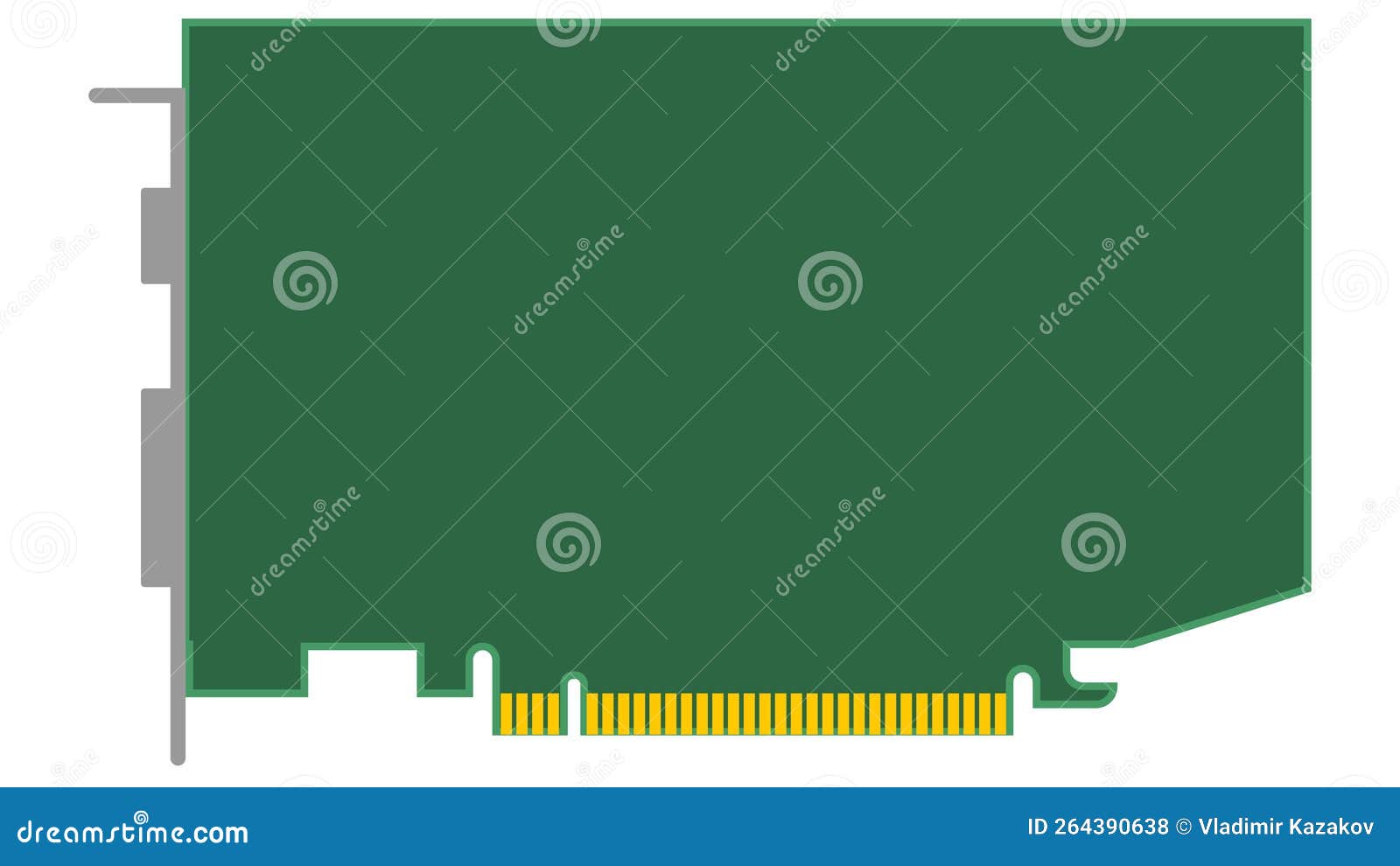 Computer Board for Pc Isolated on White Background. Clipart Stock ...