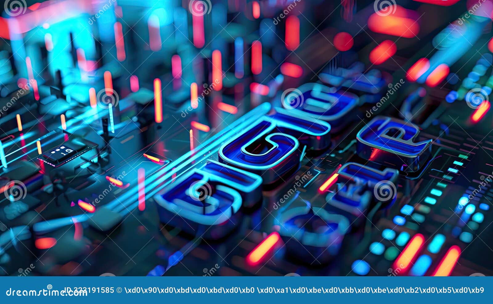 Computer Board Seo Magnifying Glass. Selective Focus Stock Illustration ...