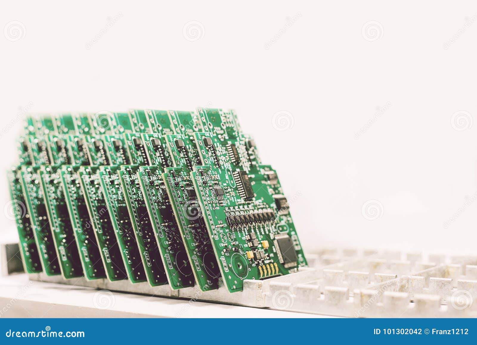 Computer Boards Stand in a Row. Computer Techologies Stock Photo ...